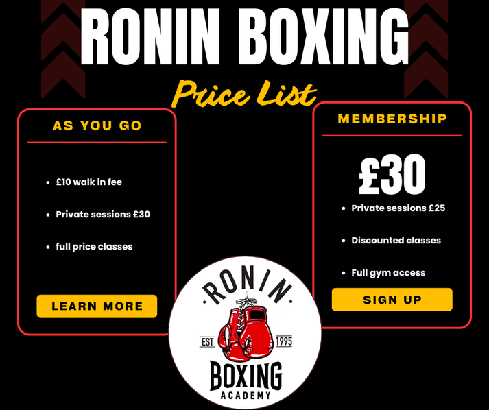 Gym Membership – Ronin Boxing